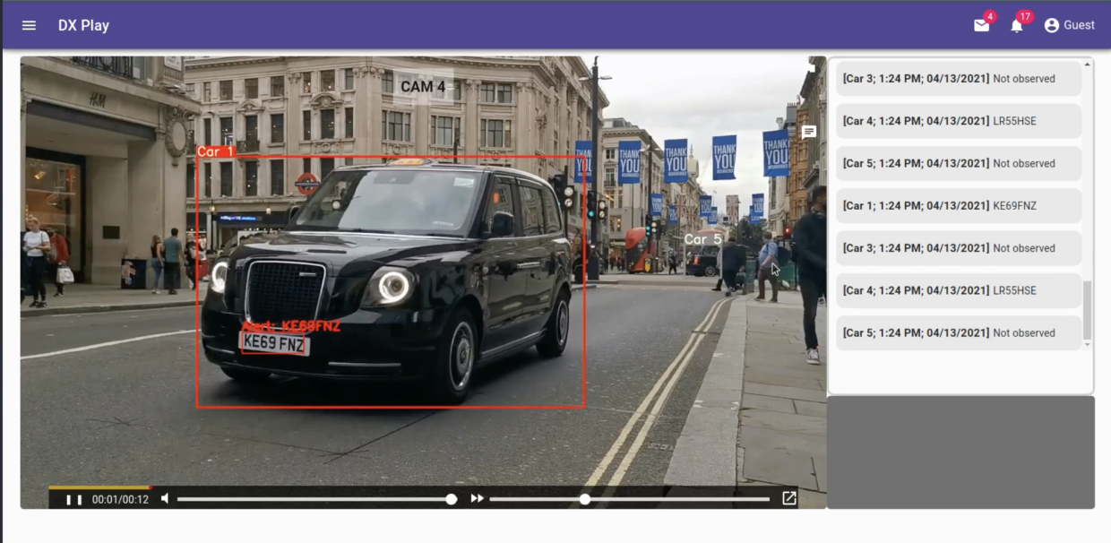 APNR (number plate detection) monitoring system - DeepX